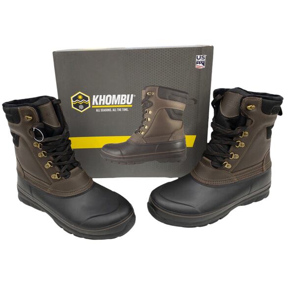 Khombu | Shoes | New Khombu Mens Leather Tall Work Duck Boots Brown ...